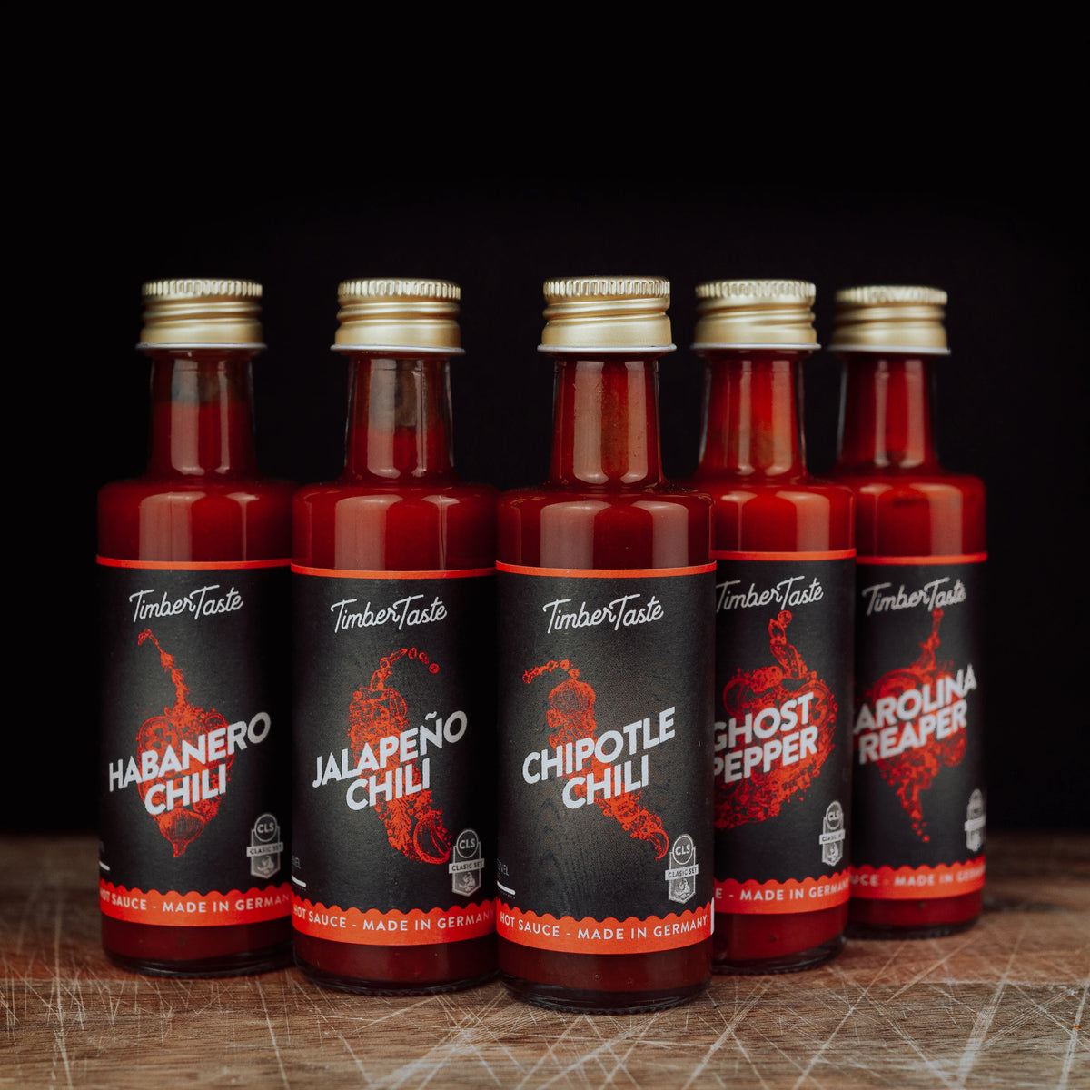 5x40ml Premium Chili Saucen Geschenkset für experimentierfreudige Geni ...