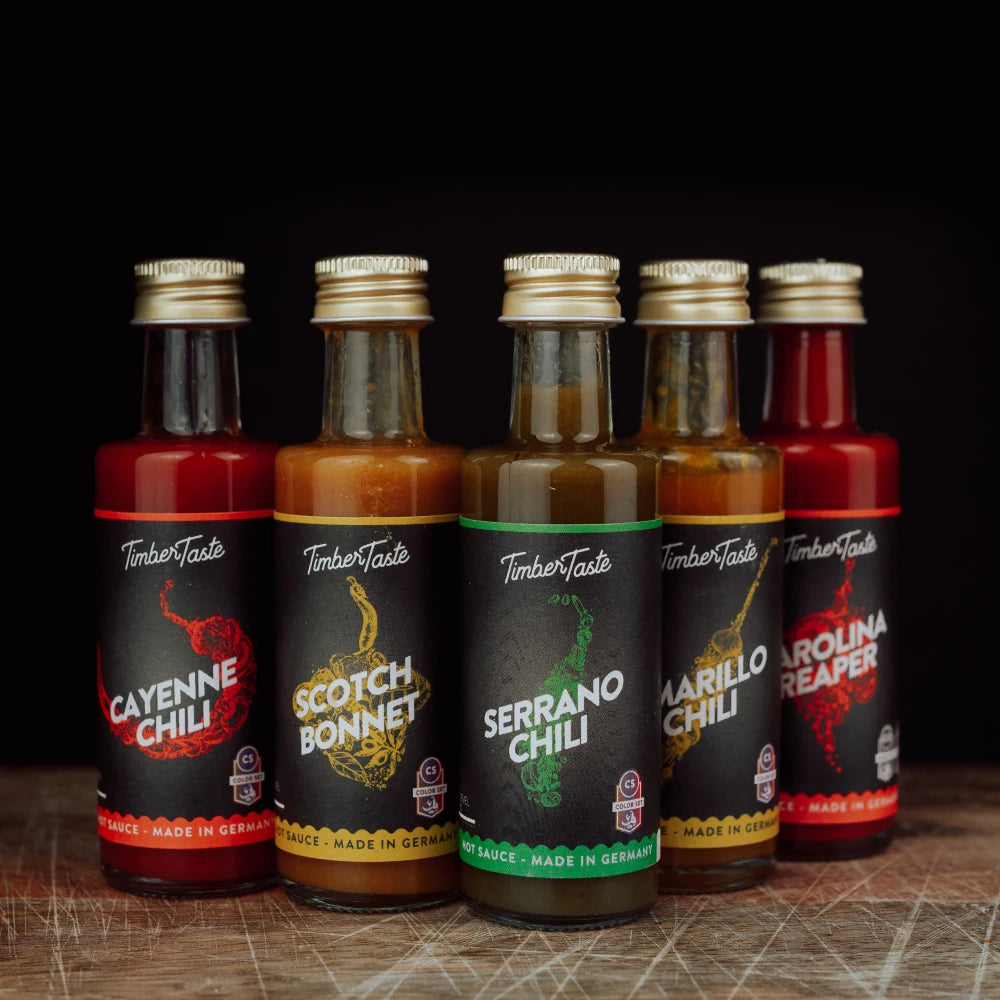 5x40ml Offroad Chili Saucen Geschenkset für Entdecker und Genießer ...